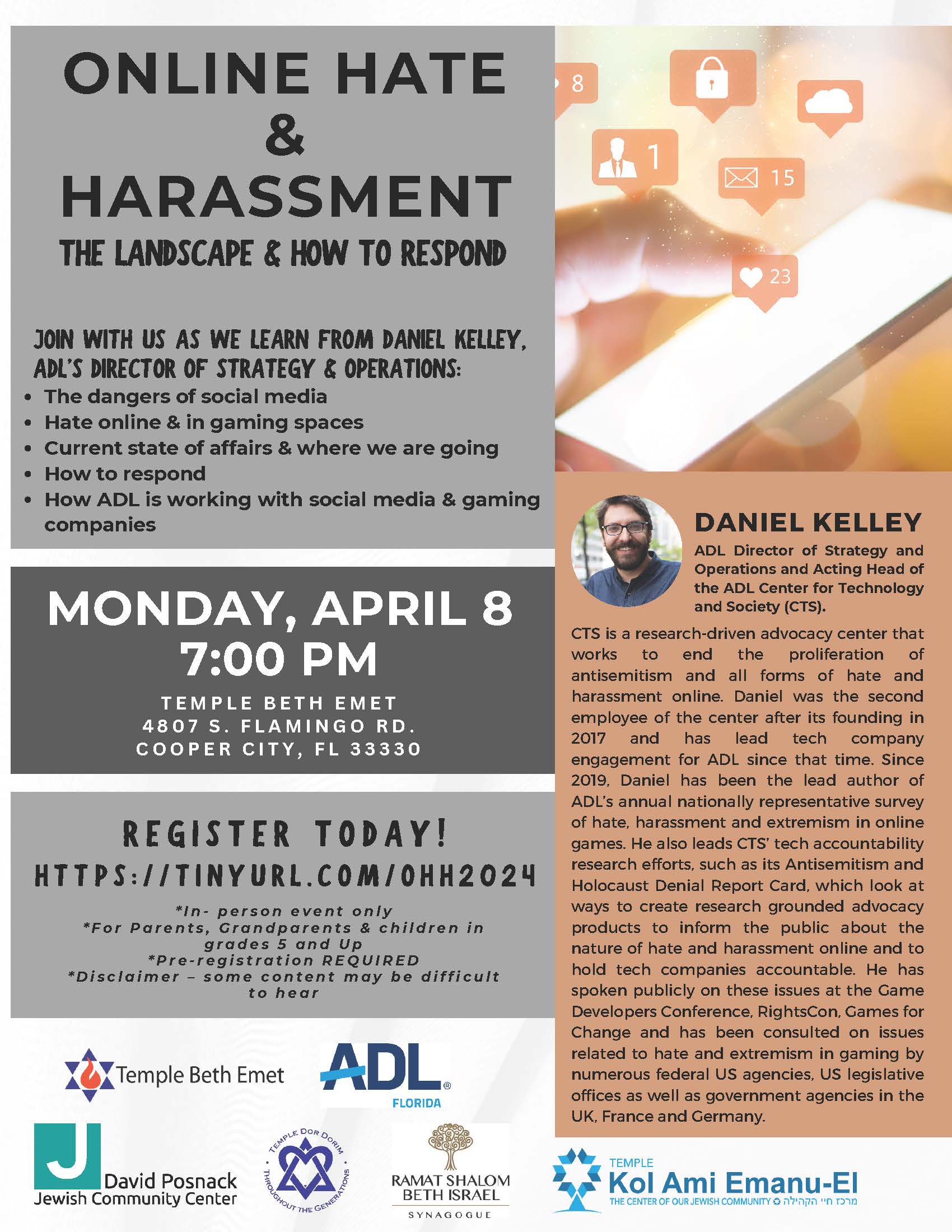 David Posnack JCC - Online Hate & Harassment & How To Respond